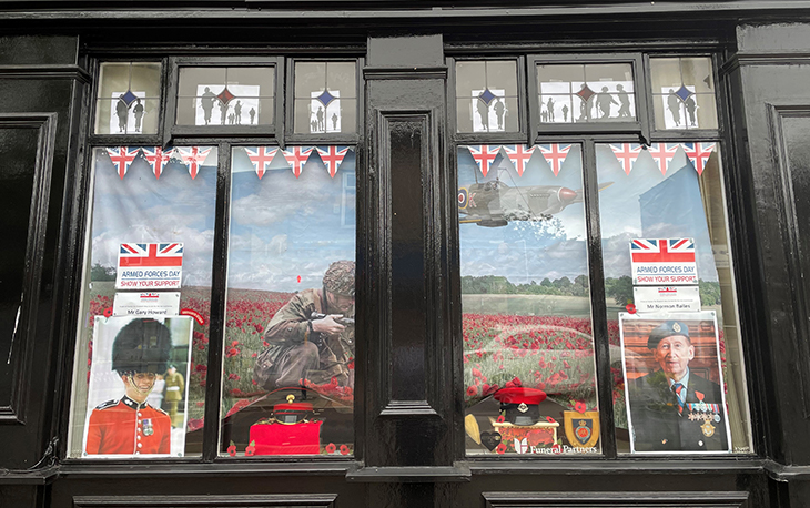 Armed Forces Day Window Display - Elizabeth Way & Company Funeral Directors