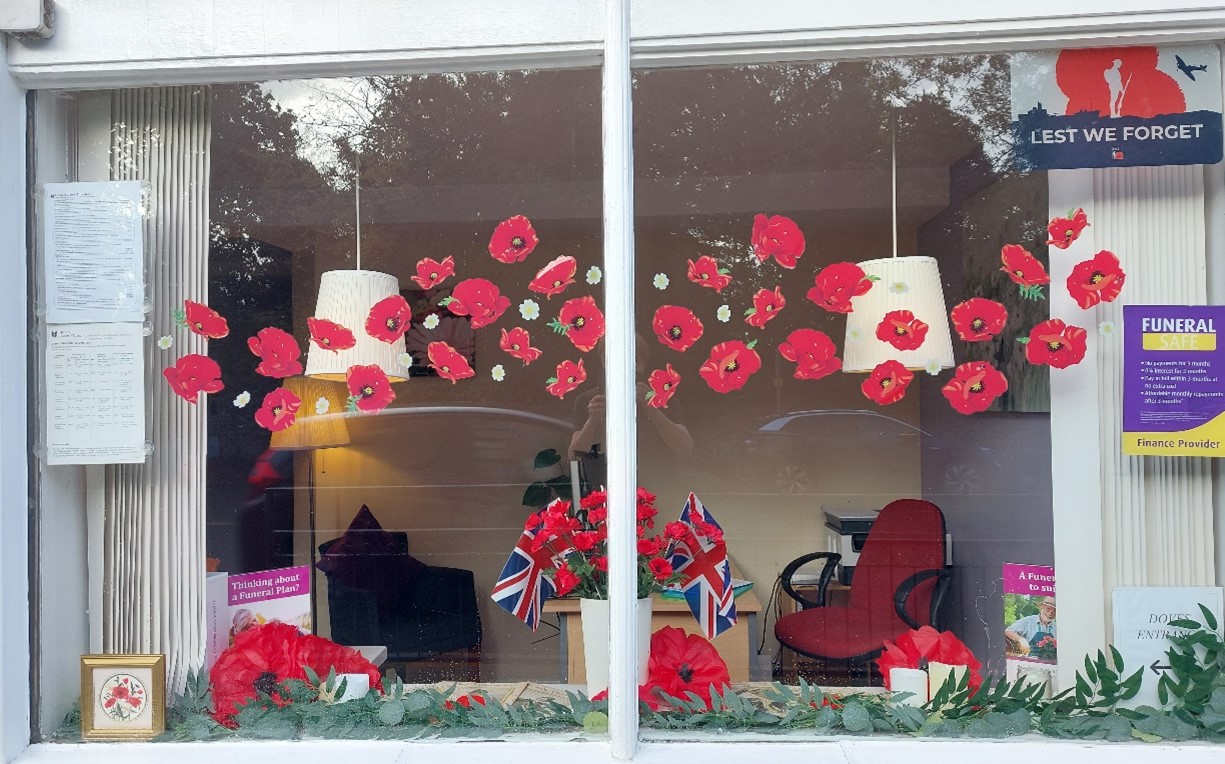 Remembrance Day Window - Doves Funeral Directors
