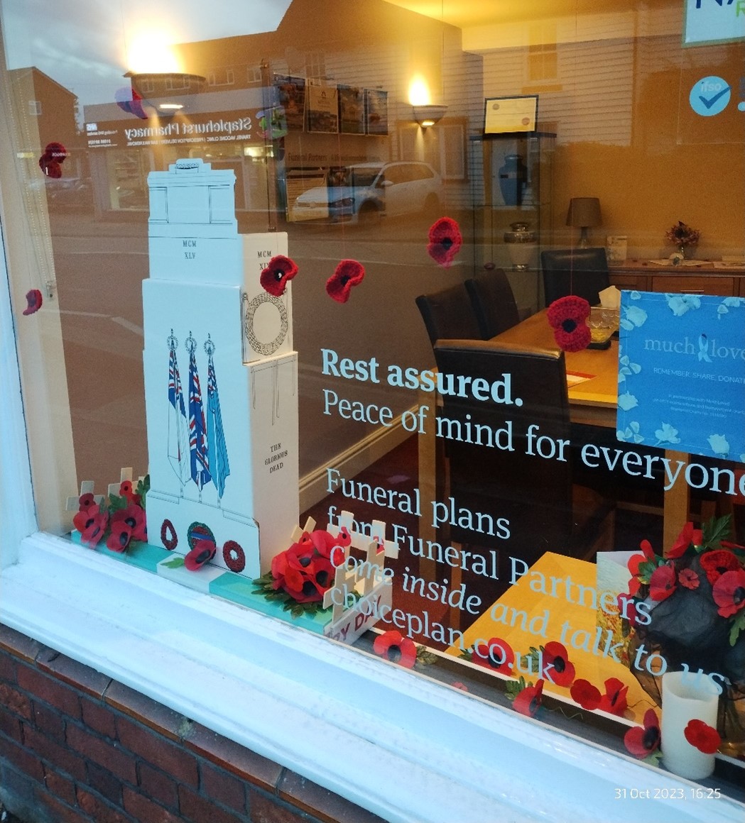 Remembrance Day Window - Doves Funeral Directors