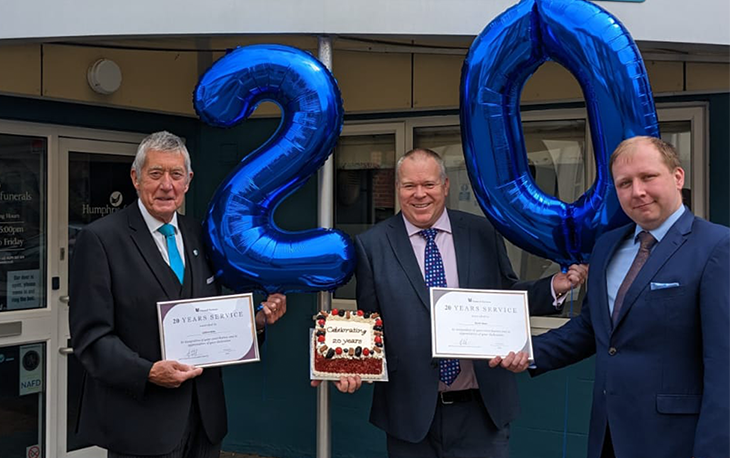 Celebrating 20 years’ service at Humphris Funerals - Humphris Funerals