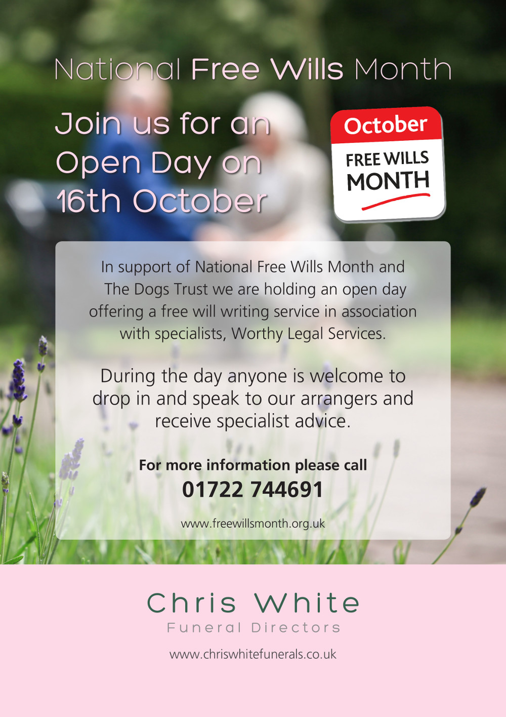 Free Wills Month in October at Chris White - Chris White Funeral Directors