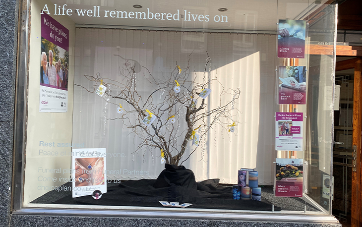 Mother’s Day Window Display - Sterry Funeral Service