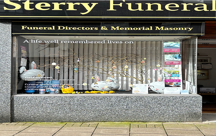Easter window - Sterry Funeral Service